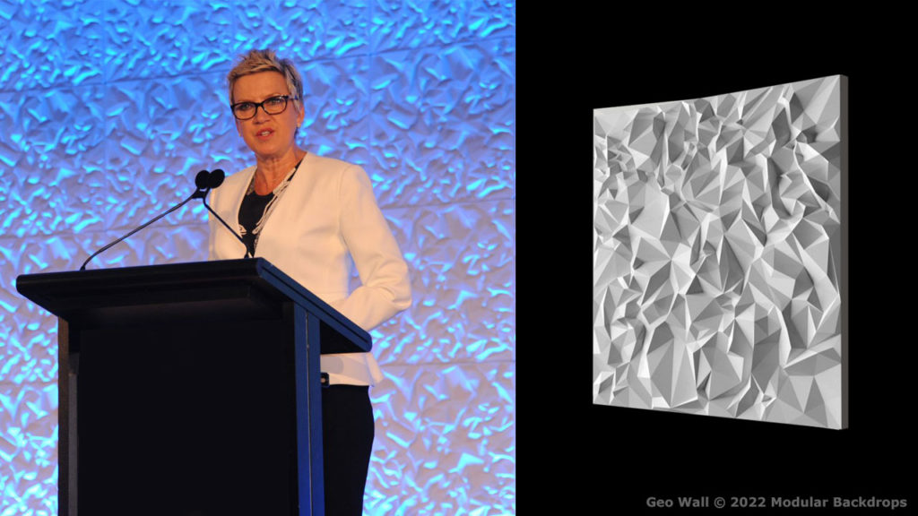 Geo Wall - Geometric 3D Stage Backdrop | Modular Backdrops USA